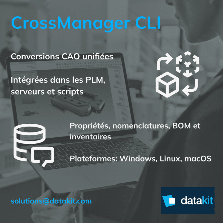 Zoom Produit : datakit CrossManager CLI - Portail francophone CAO.fr